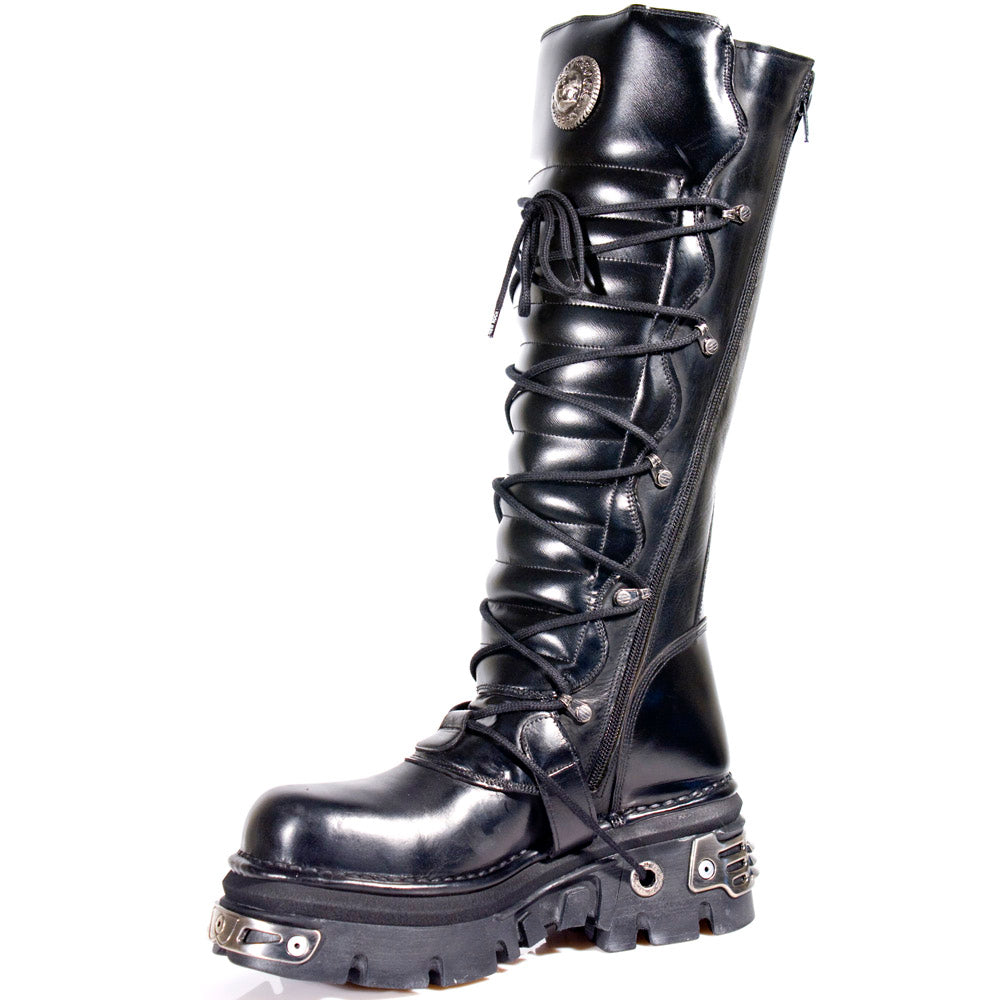 New Rock - Knee High - Metallic – BlackNo1